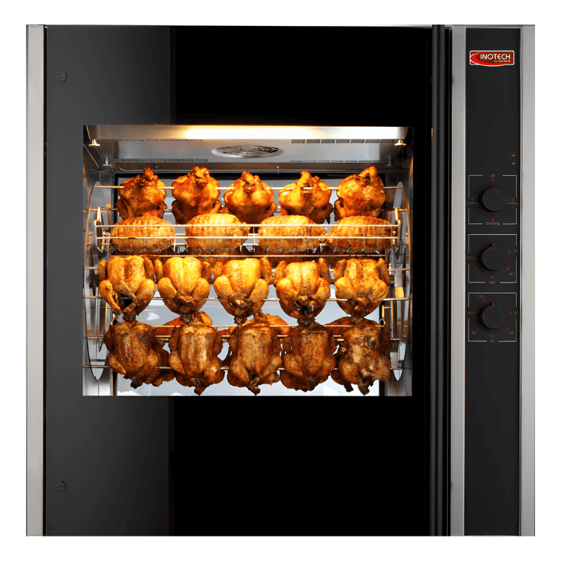 INOTECH - RÔTISSOIRE ÉLECTRIQUE À BALANCELLES - ATLANTIS - SIMPLE 9 POULETS