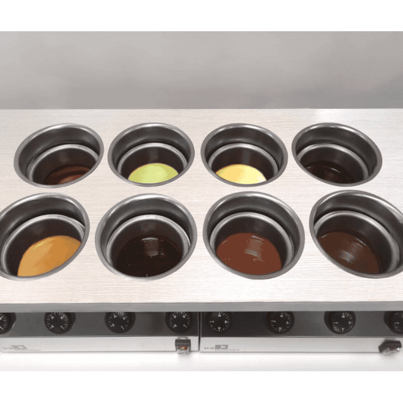 ICB - Cuve de fonte chocolat pour service - 4 mini spots