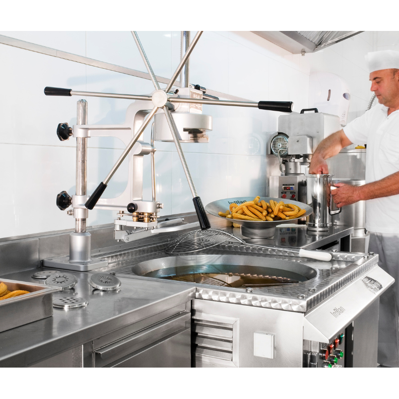 INBLAN - Machine manuelle à churros avec coupeur 3 kg