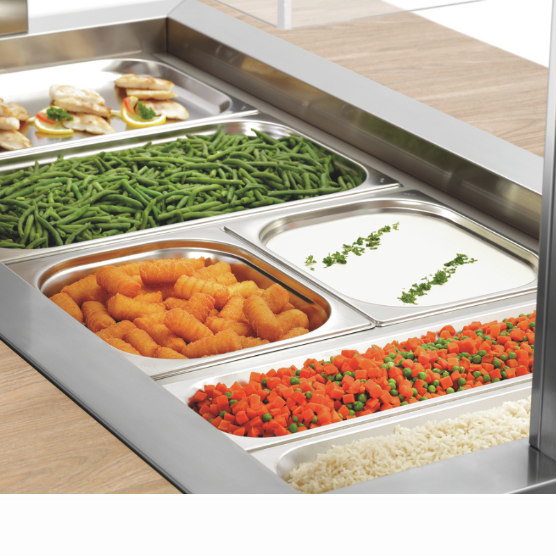 BARTSCHER - CHARIOT BUFFET CHAUD - 4 BACS GN 1/1