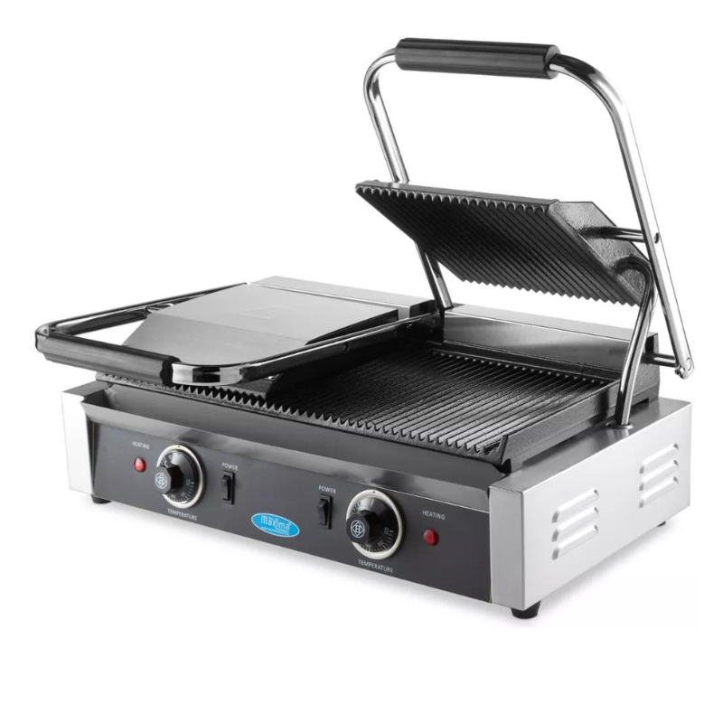 MAXIMA - GRILL CONTACT DOUBLE PRO - RAINURE EN HAUT ET EN BAS