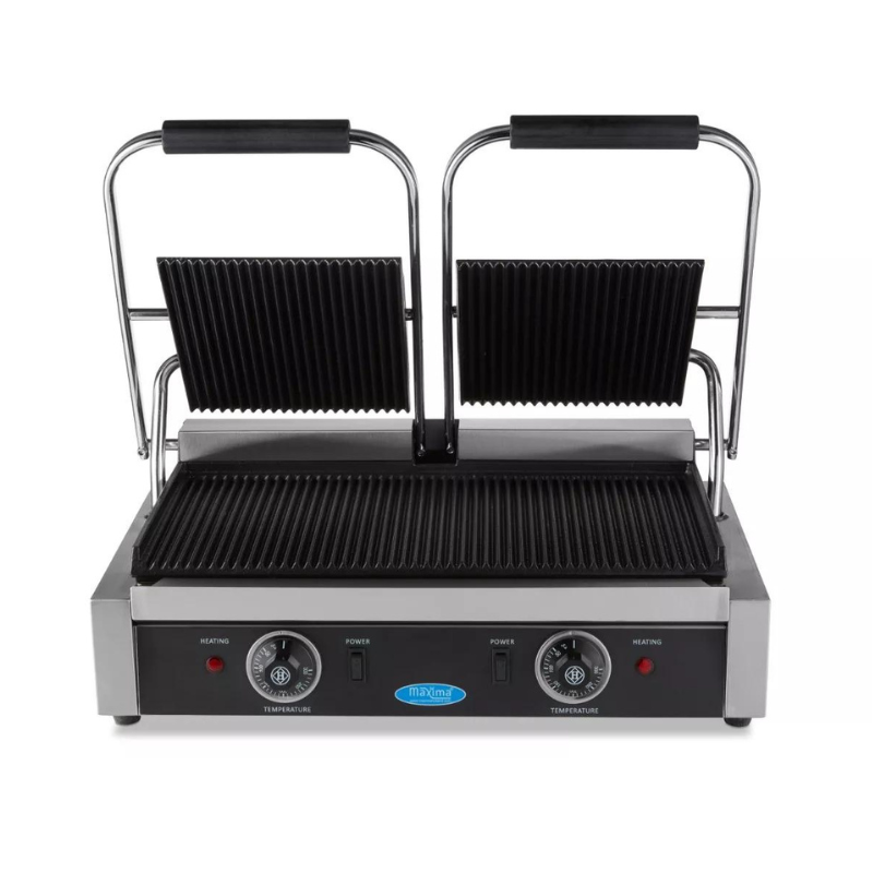MAXIMA - GRILL CONTACT DOUBLE PRO - RAINURE EN HAUT ET EN BAS