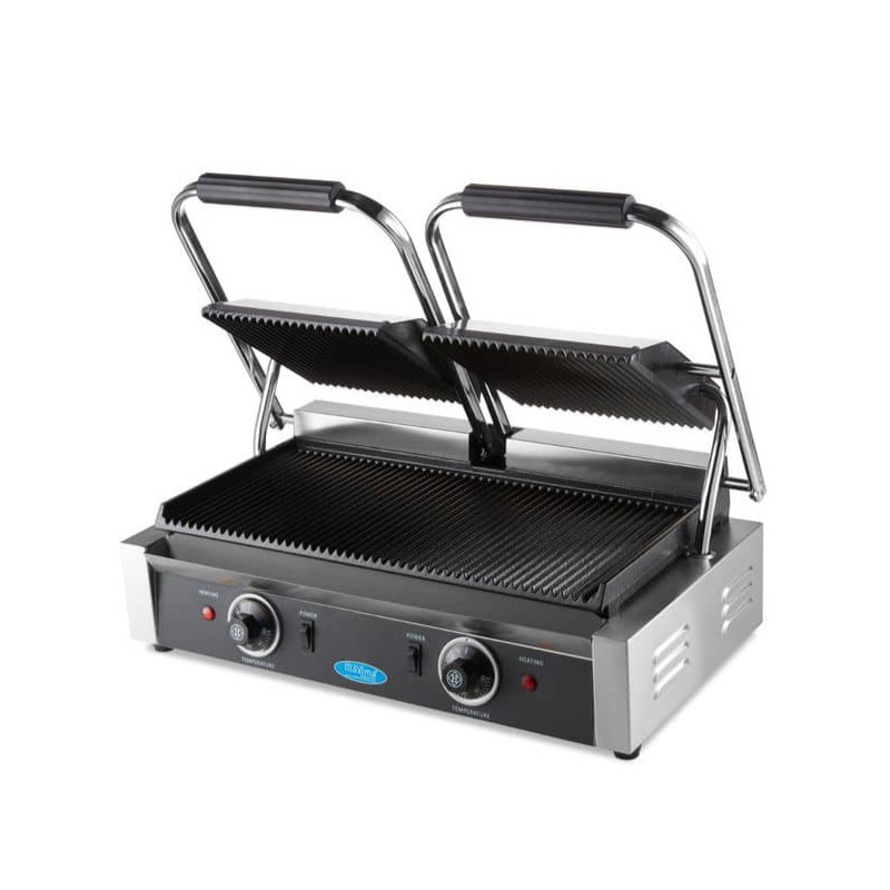 MAXIMA - GRILL CONTACT DOUBLE PRO - RAINURE EN HAUT ET EN BAS