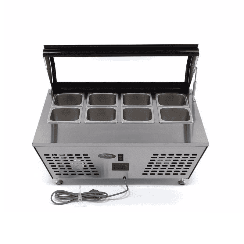 MAXIMA - SALADETTE VITREE A POSER - 76 cm - 8x GN 1/6 - 4x GN 1/3