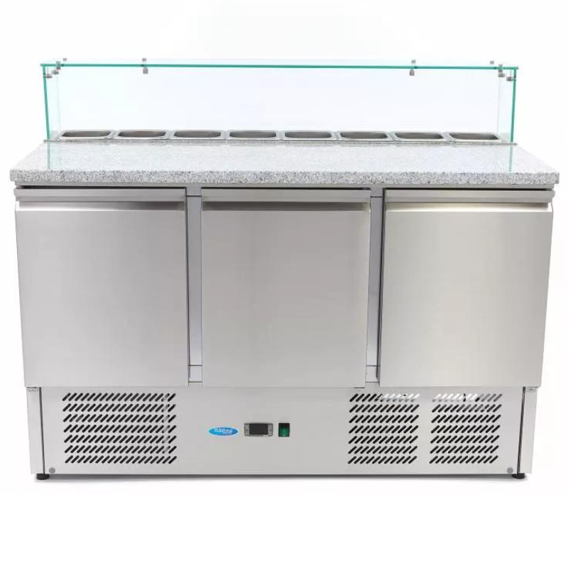 MAXIMA - TABLE PIZZAÏOLO - 3 PORTES - VERRE